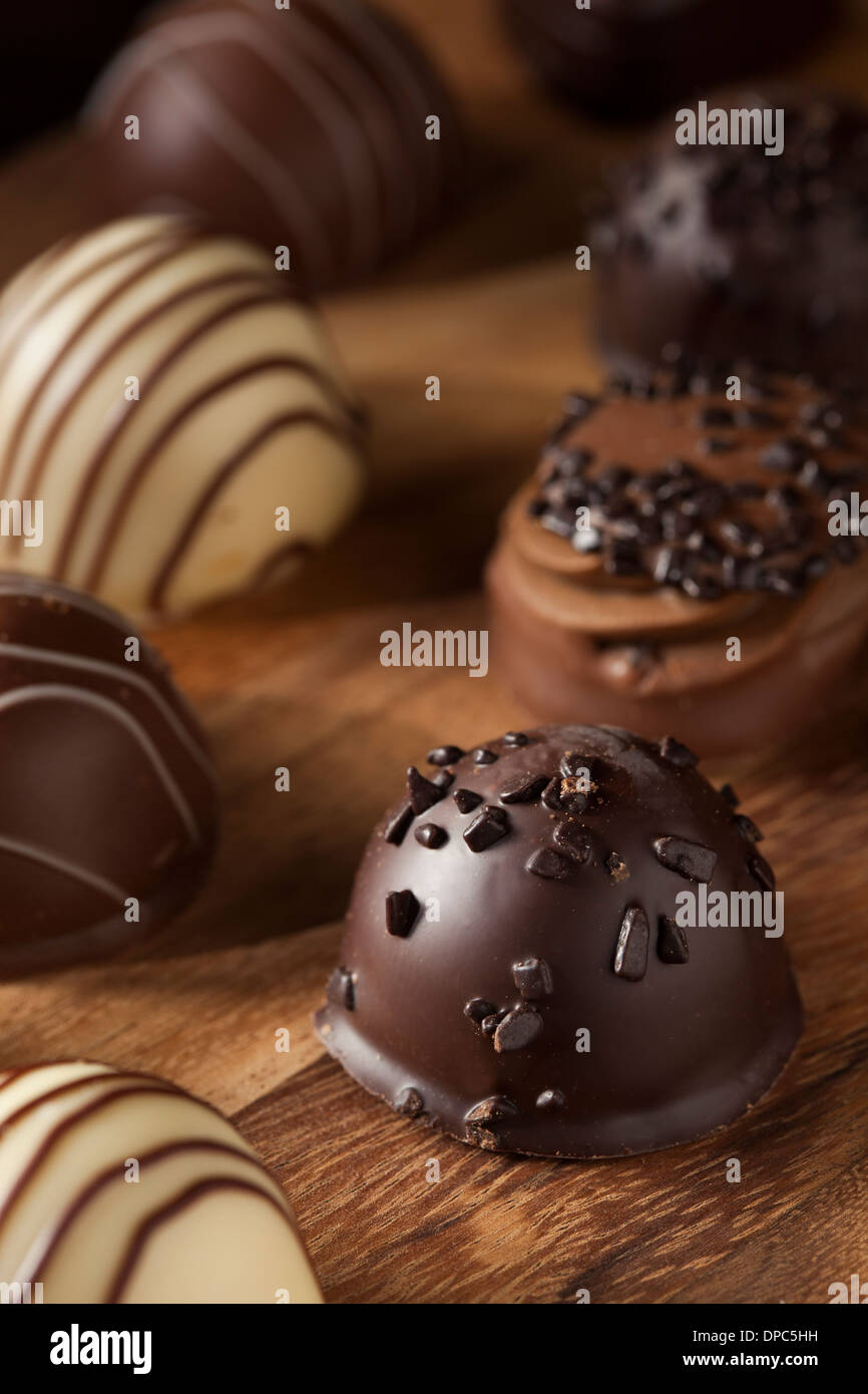 Gourmet Fancy Dark Chocolate Truffle Candy for Dessert Stock Photo - Alamy