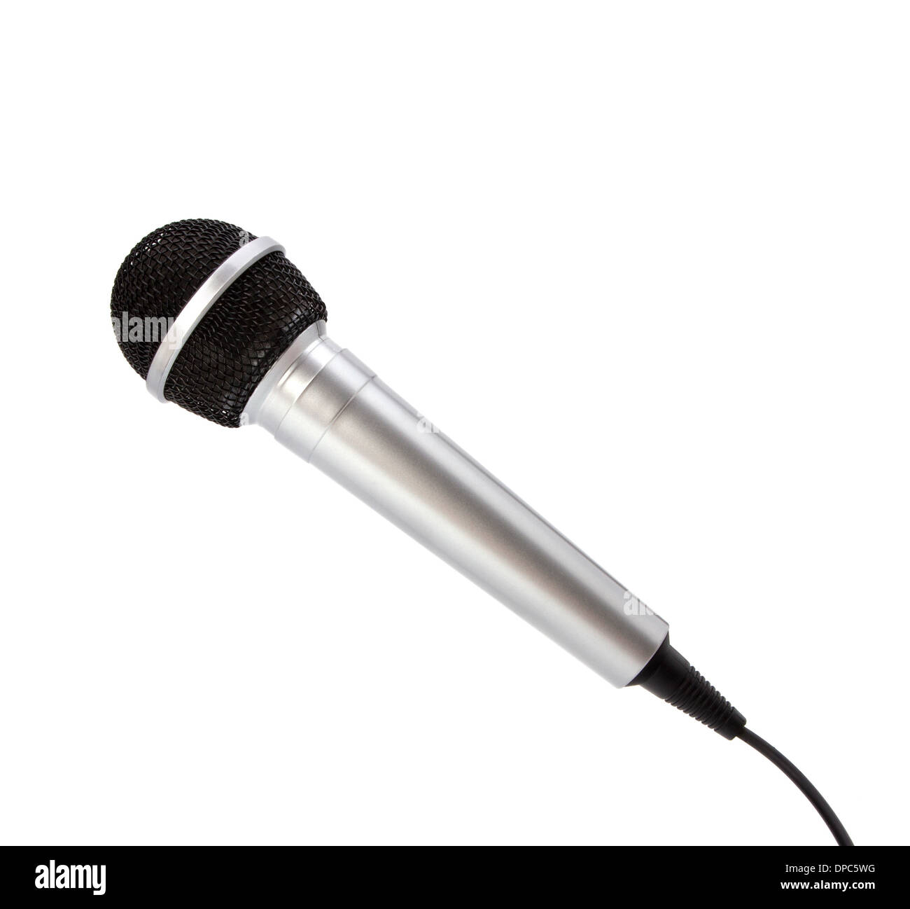 microphone isolated on white background Stock Photo - Alamy