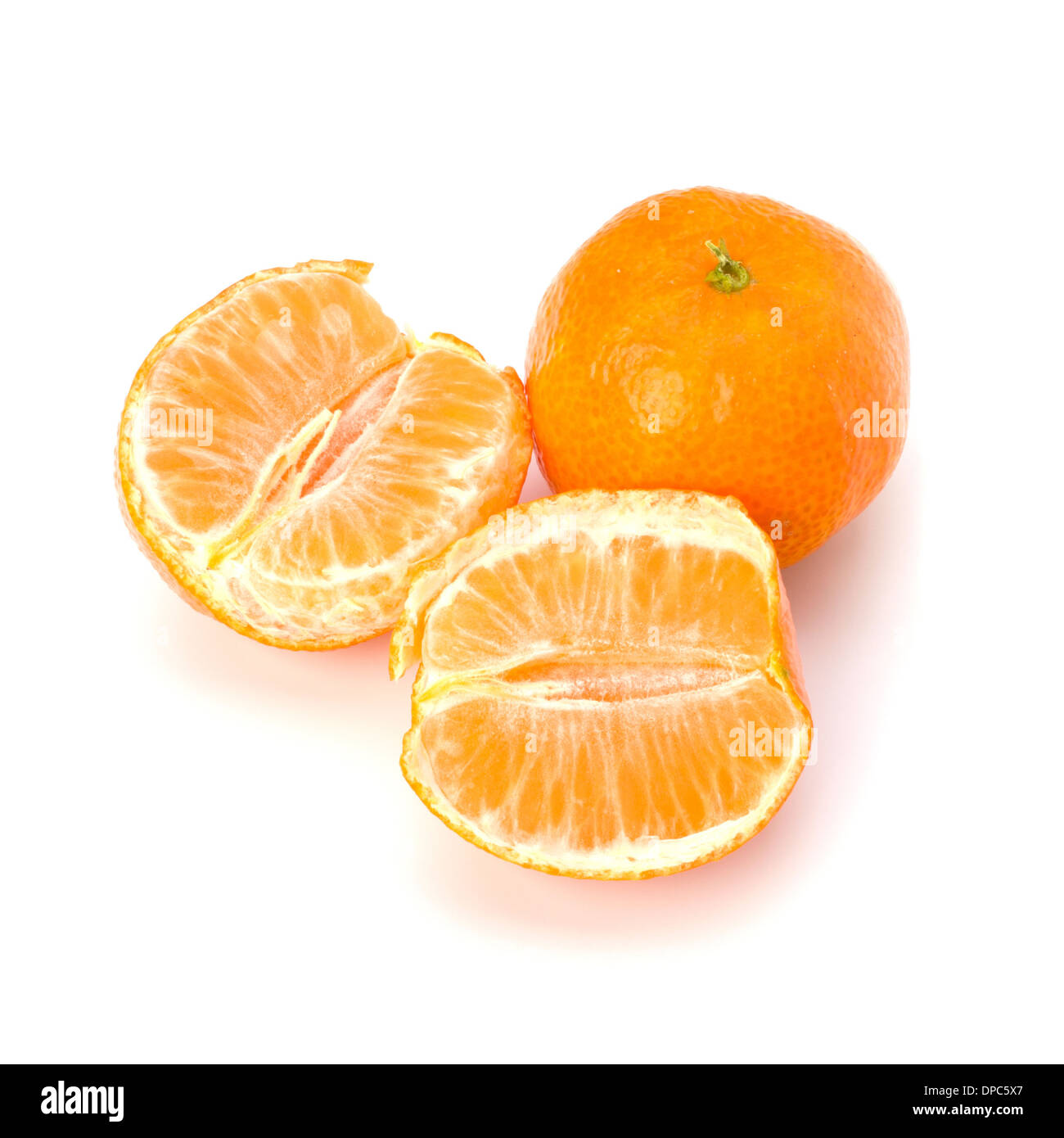 Ripe tasty tangerines isolated on white background Stock Photo - Alamy