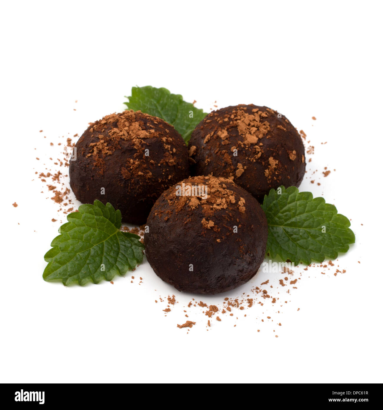 Chocolate truffle candy isolated on white background Stock Photo - Alamy