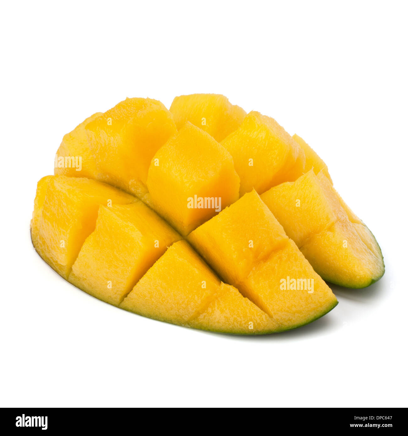 Mango sliced part isolated on white background Stock Photo - Alamy