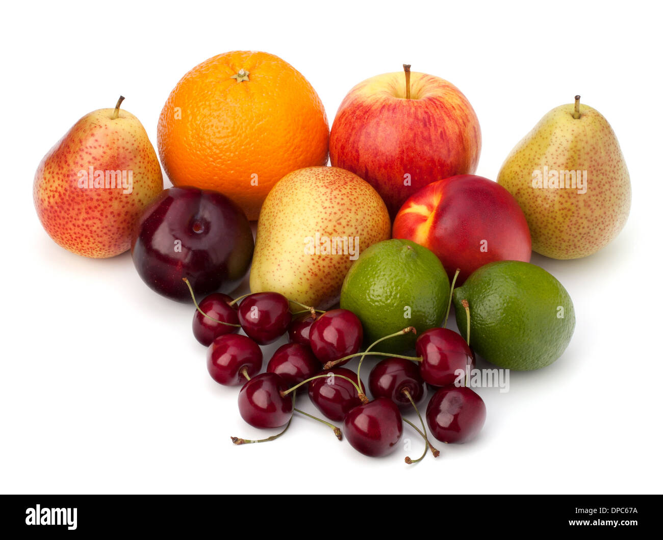 Fruit variety isolated on white background Stock Photo - Alamy