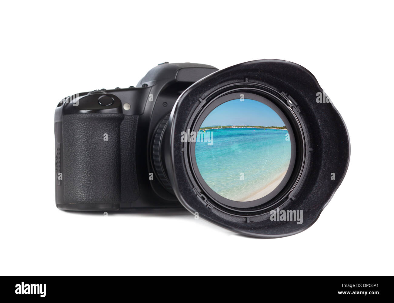 Digital photo camera isolated on white background Stock Photo - Alamy