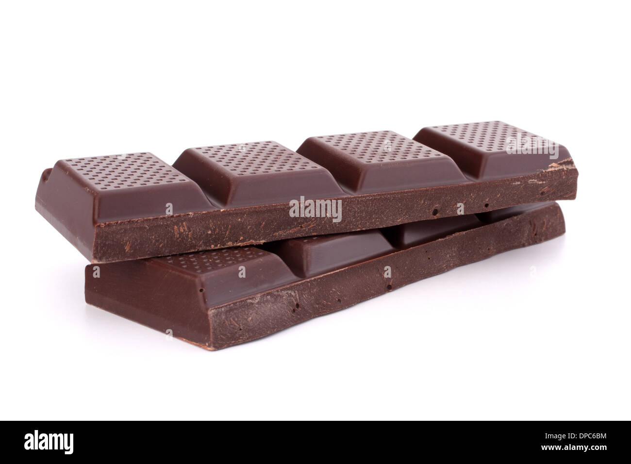 Chocolate bars stack isolated on white background Stock Photo - Alamy