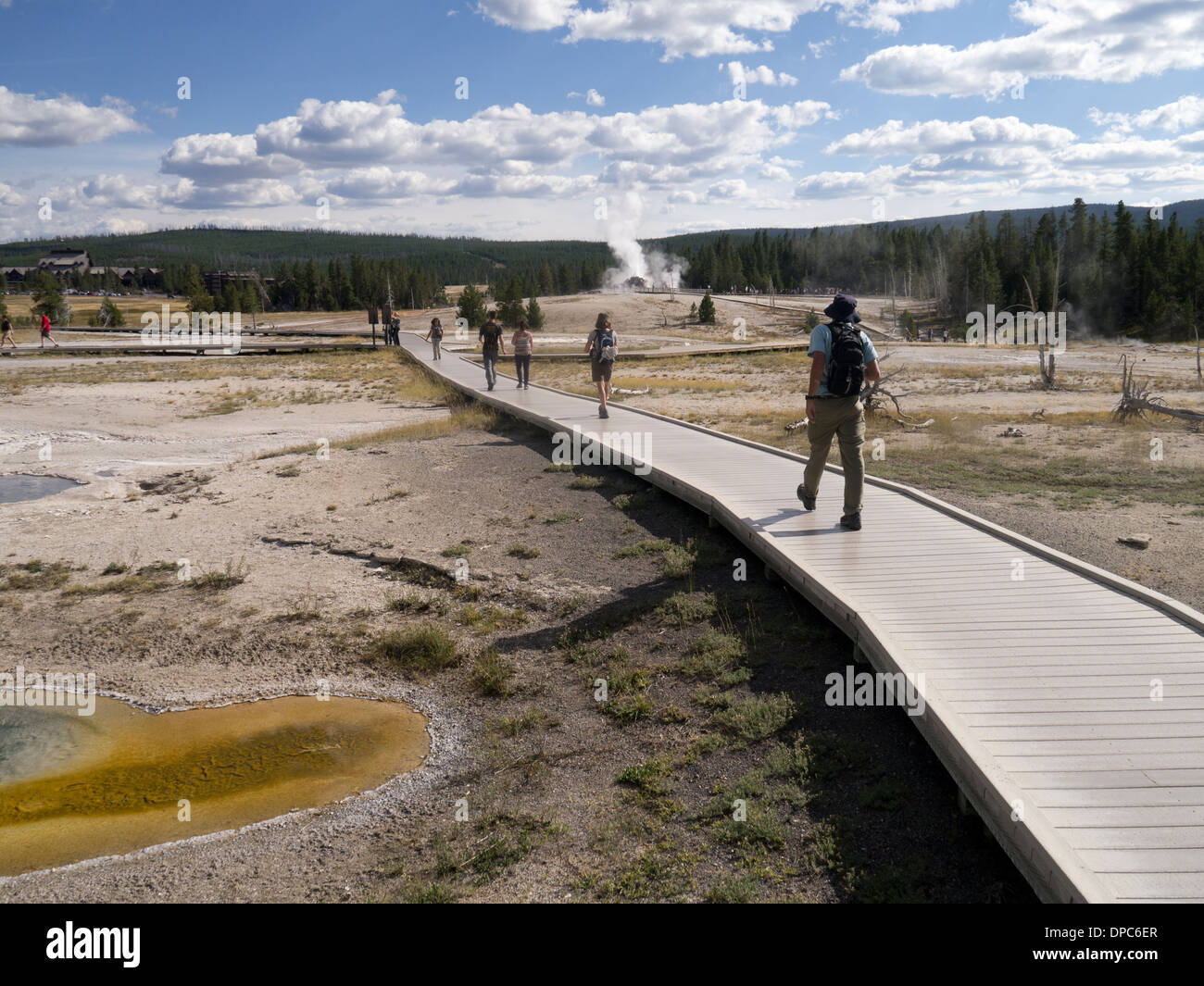 Yellowstone national park boardwalk hi-res stock photography and images ...