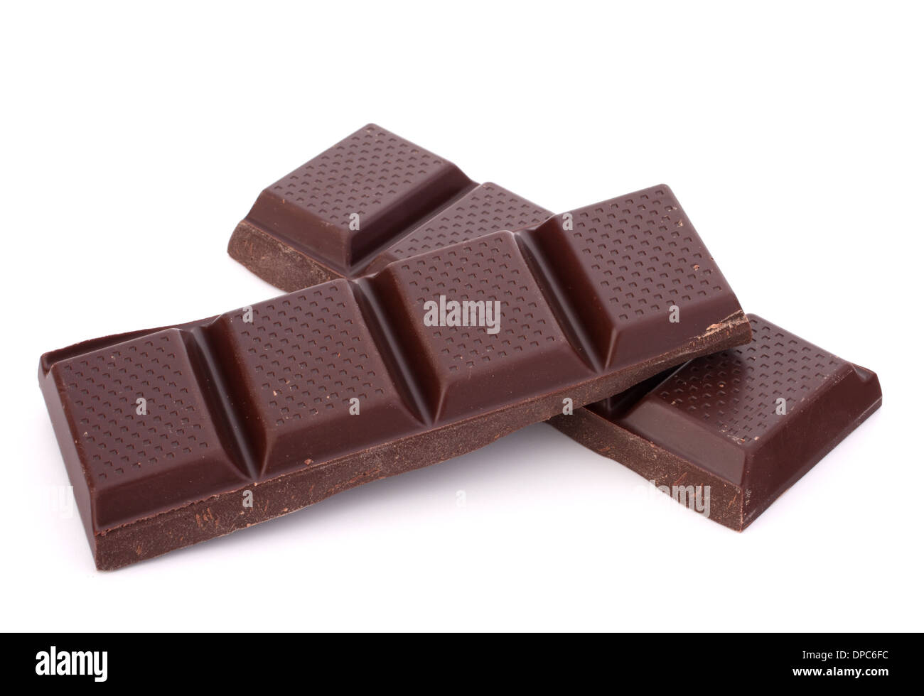 Chocolate bars stack isolated on white background Stock Photo - Alamy