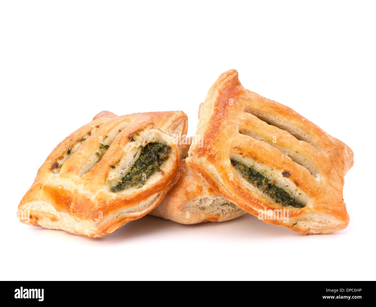 Puff pastry bun isolated on white background. Healthy patty with ...