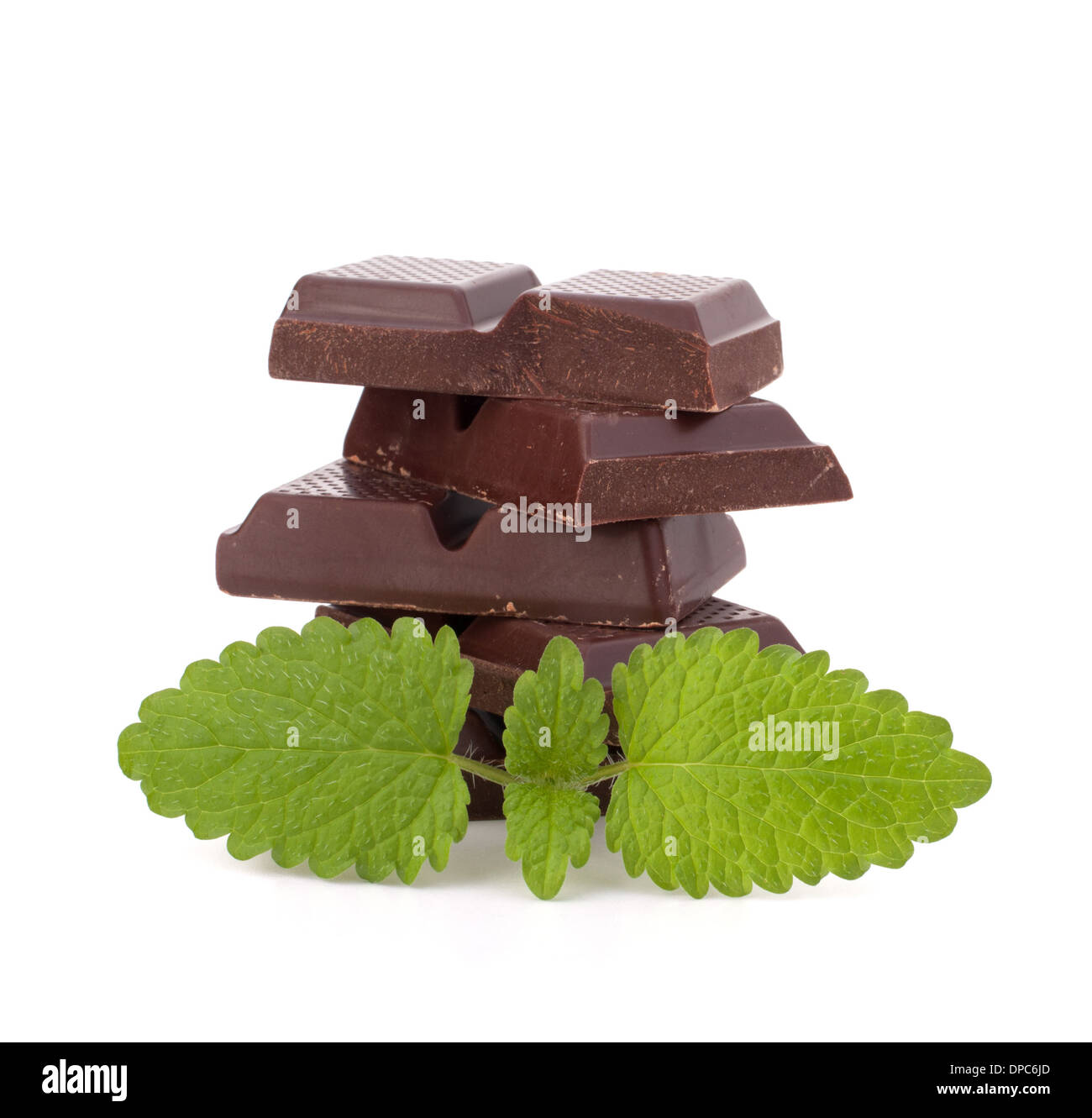 Chocolate bars stack isolated on white background Stock Photo - Alamy