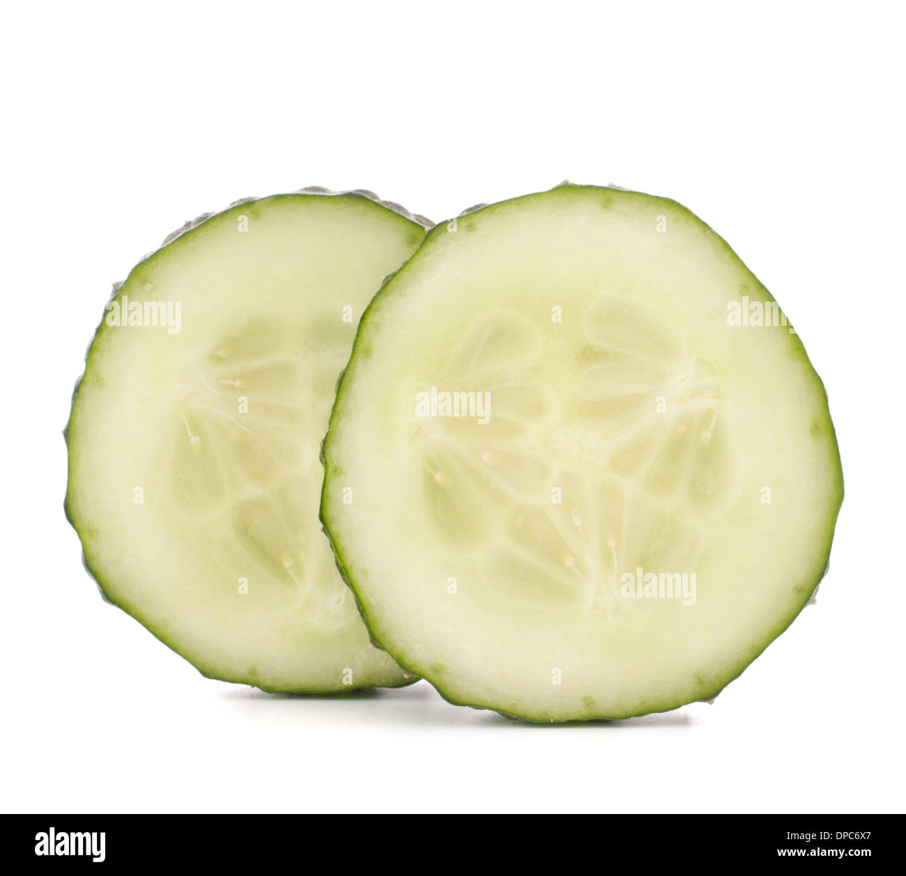 cucumber vegetable slices isolated on white background cutout Stock ...
