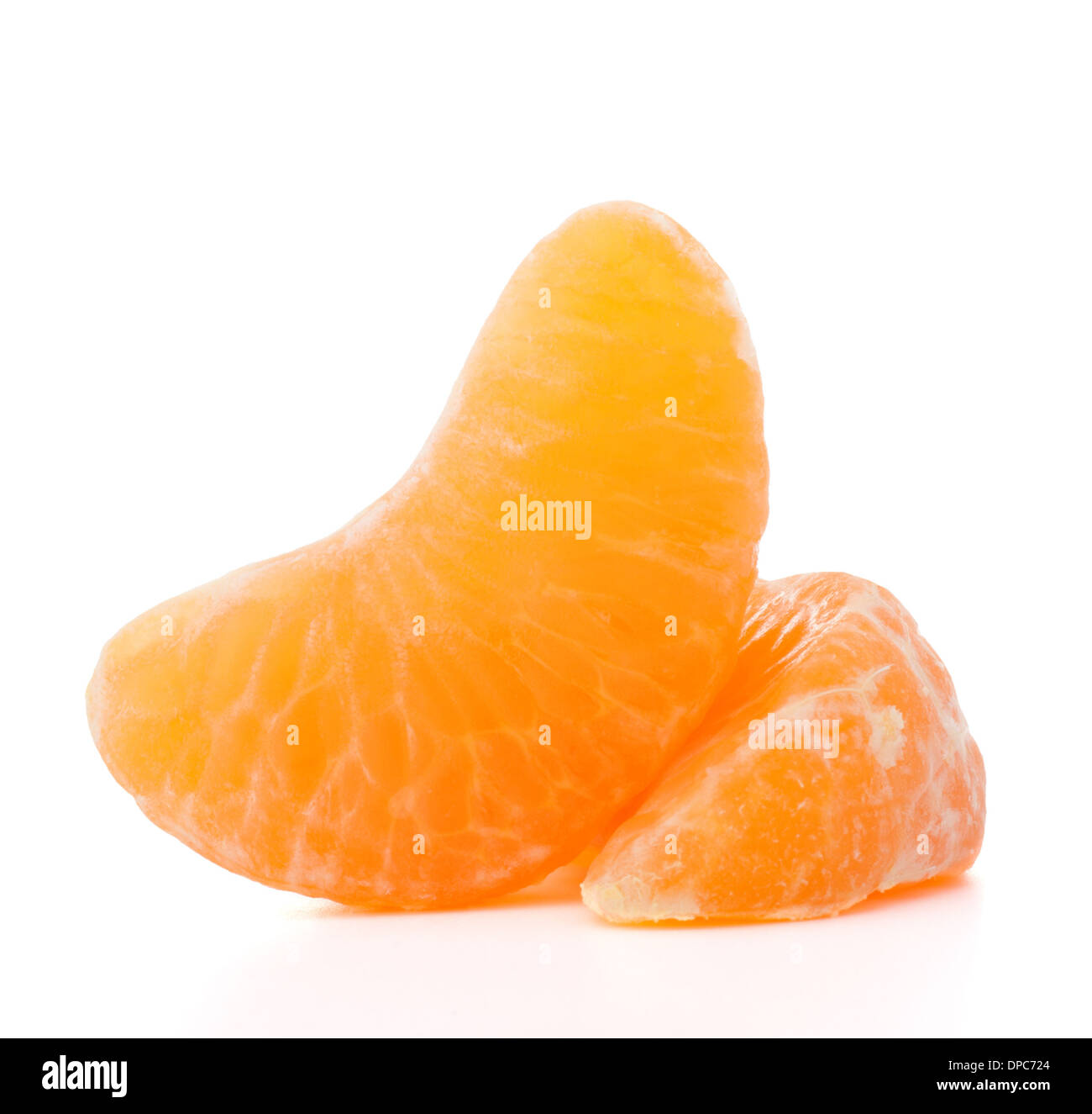 tangerine or mandarin fruit part isolated on white background cutout ...