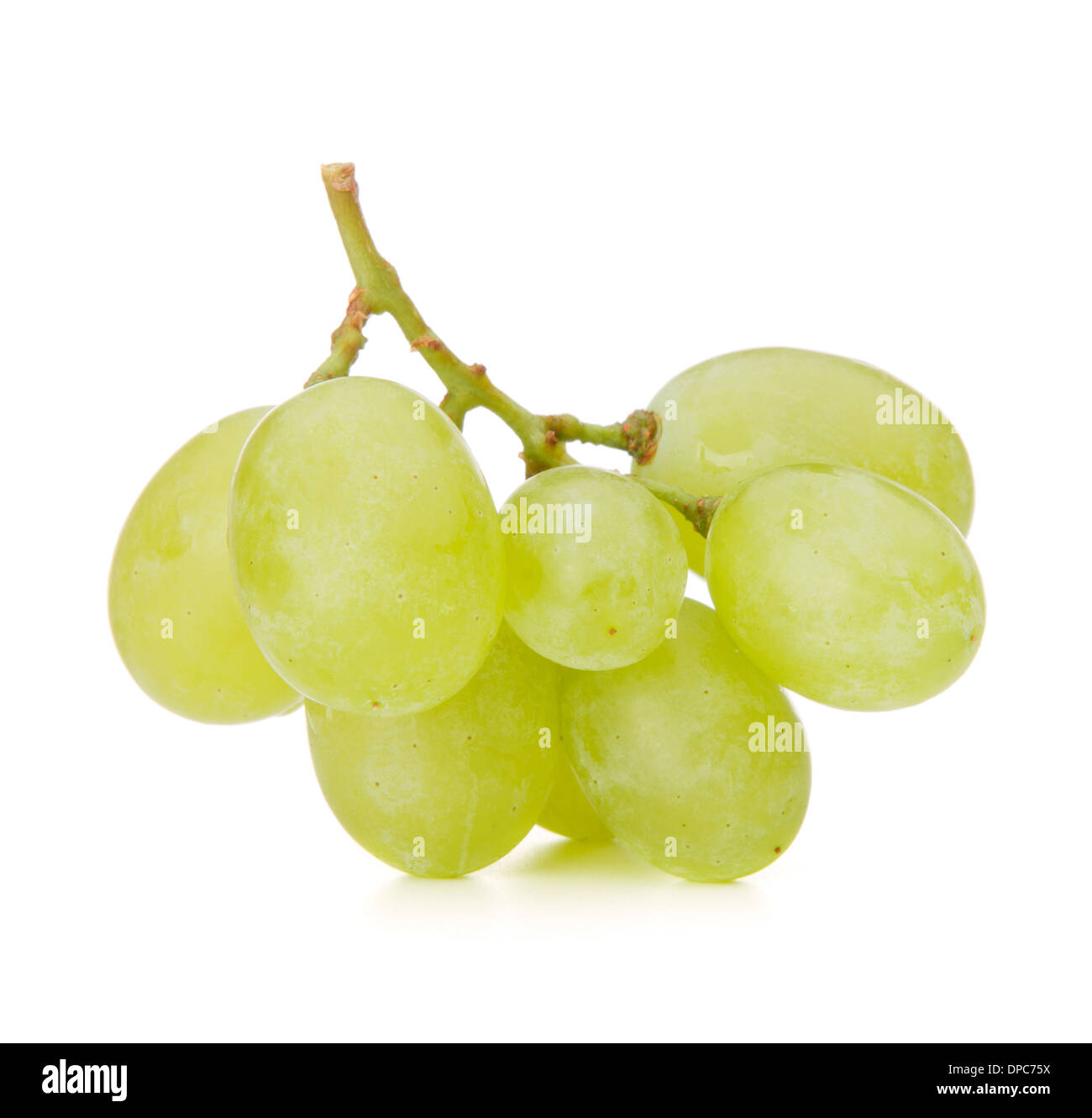Green grape bunch isolated on white background cutout Stock Photo - Alamy