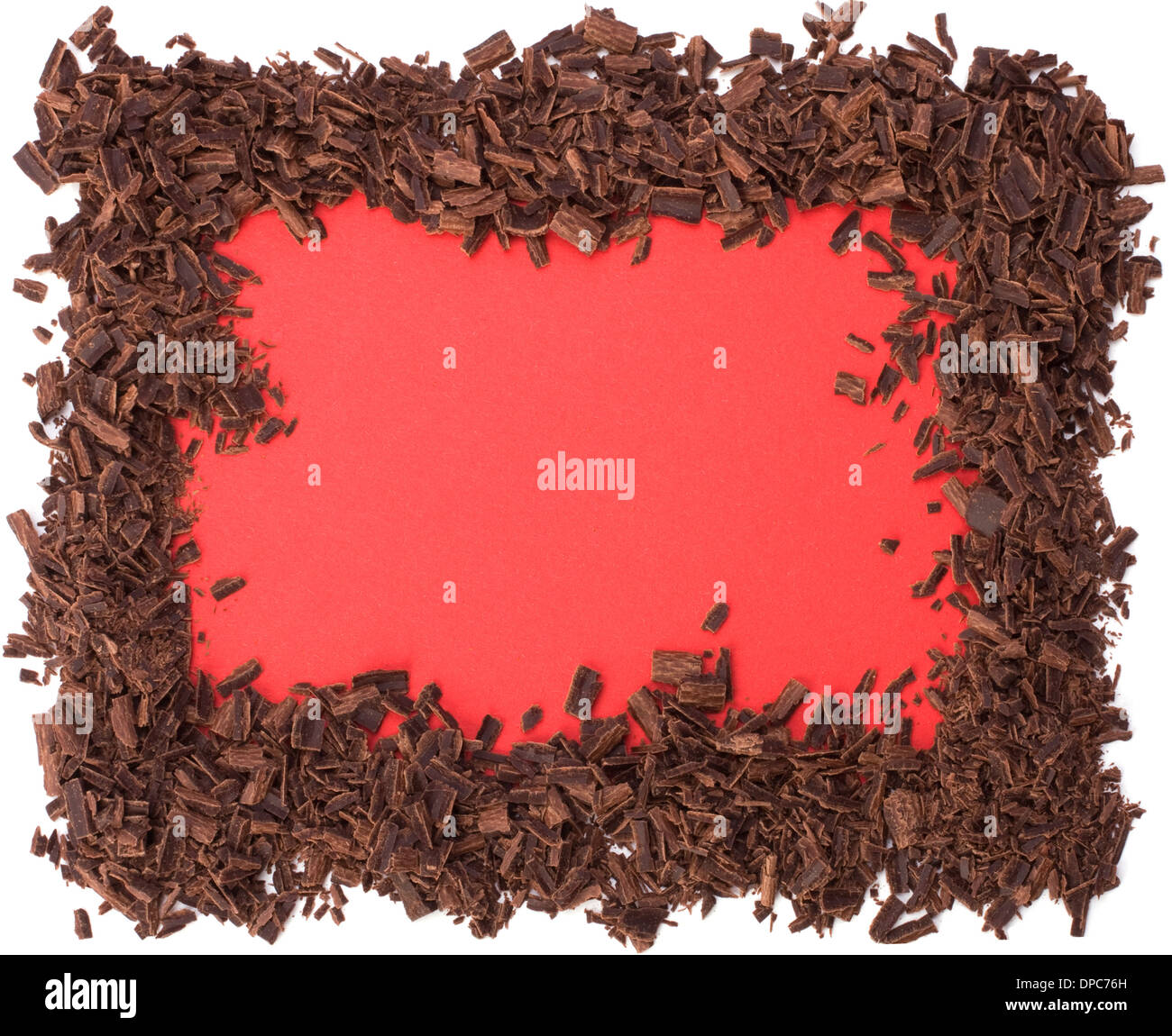 chocolate frame isolated on white background Stock Photo - Alamy