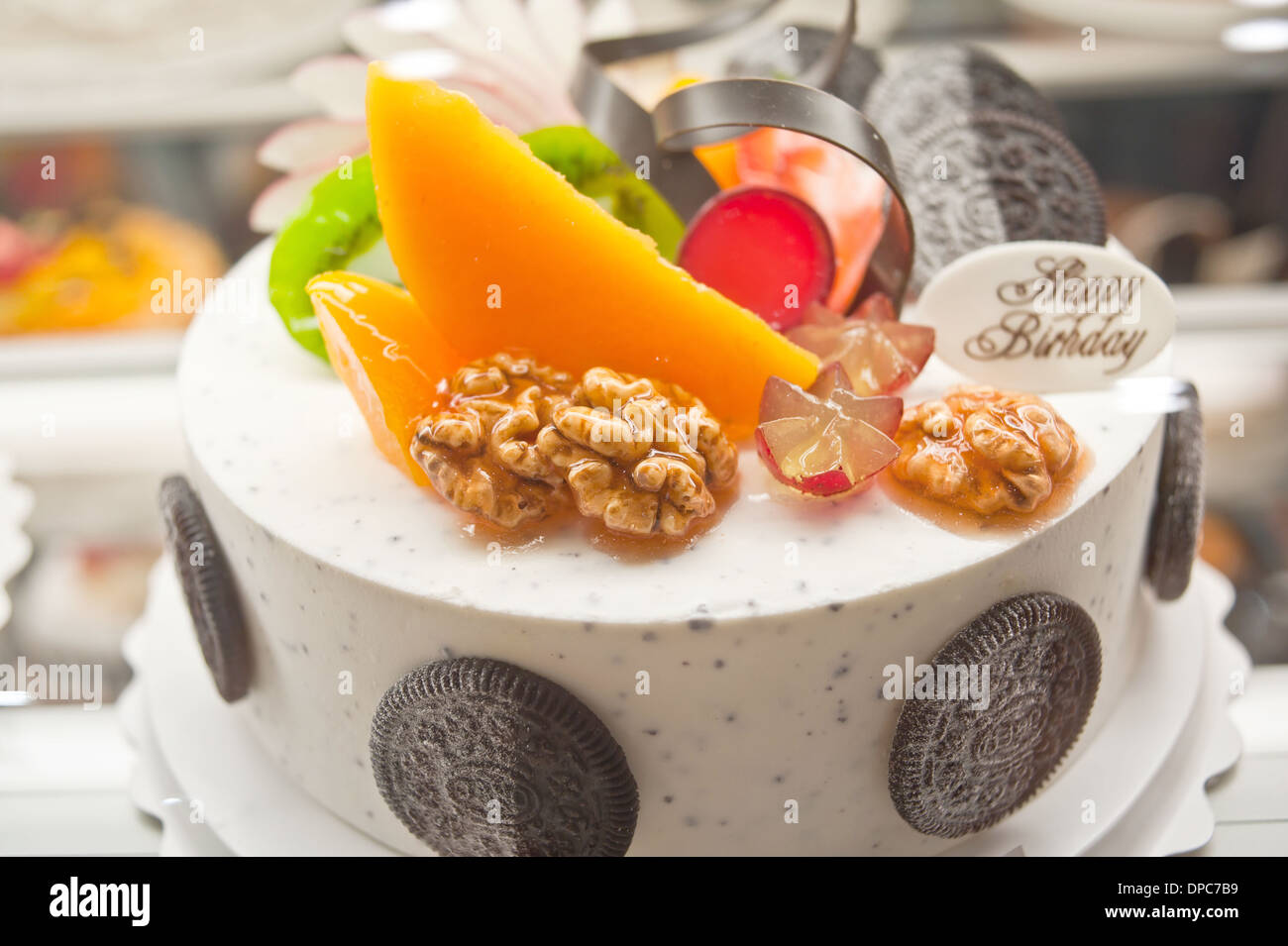 Birthday cakes, pastries design Stock Photo - Alamy