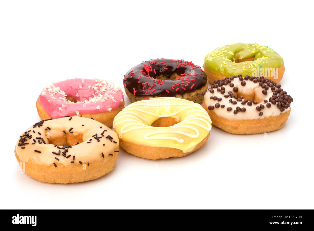 Delicious doughnuts isolated on white background Stock Photo - Alamy