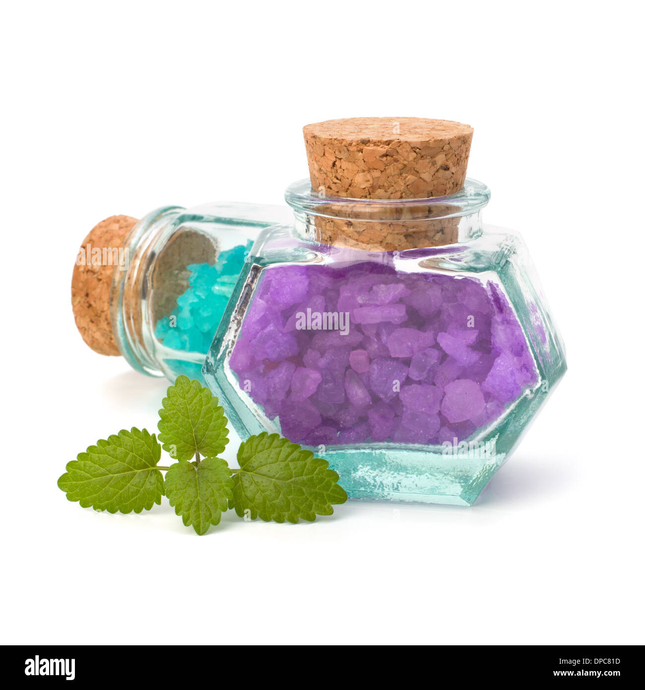 Aromatic natural mineral salt isolated on white background Stock Photo ...