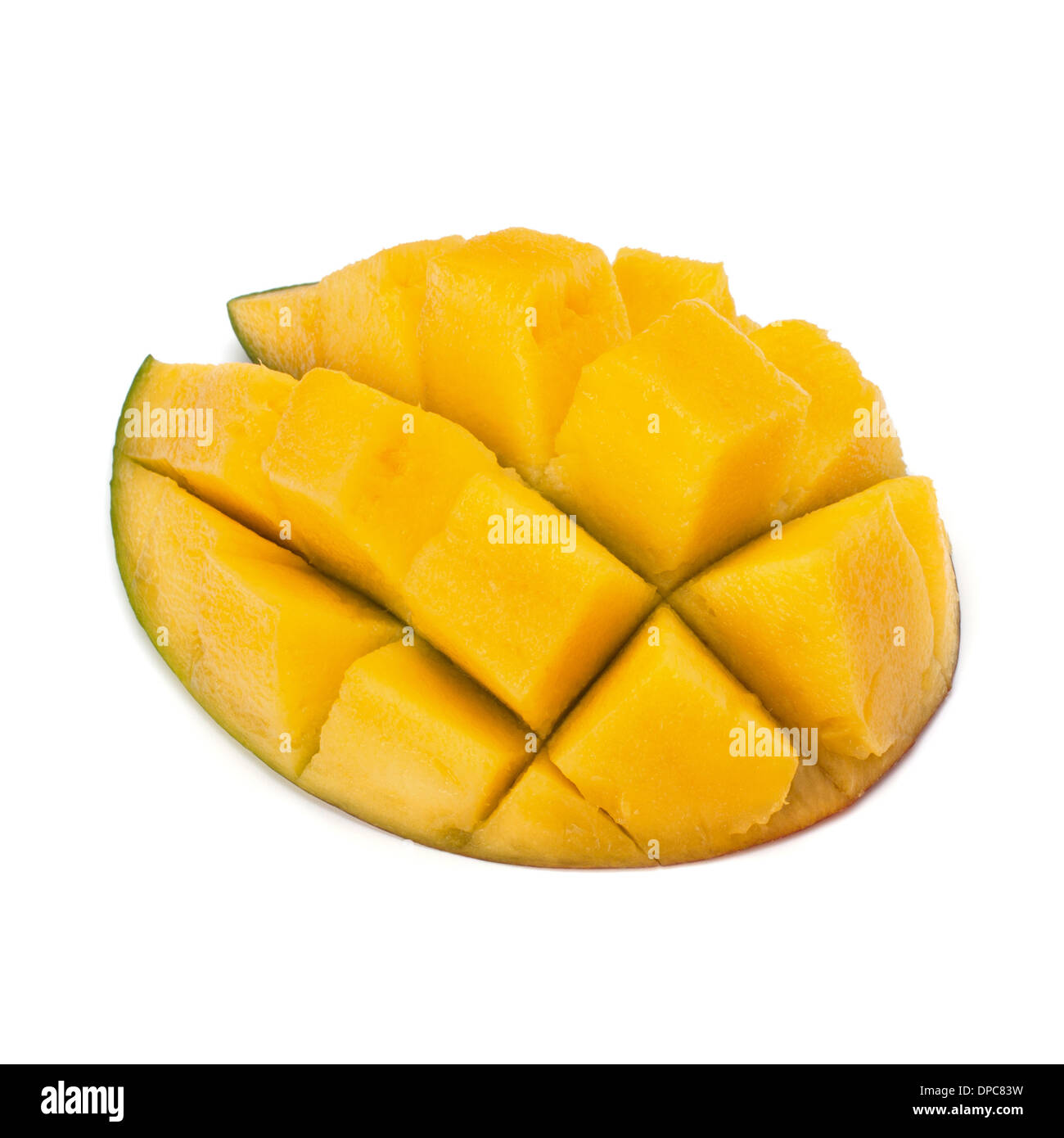 Mango sliced part isolated on white background Stock Photo - Alamy
