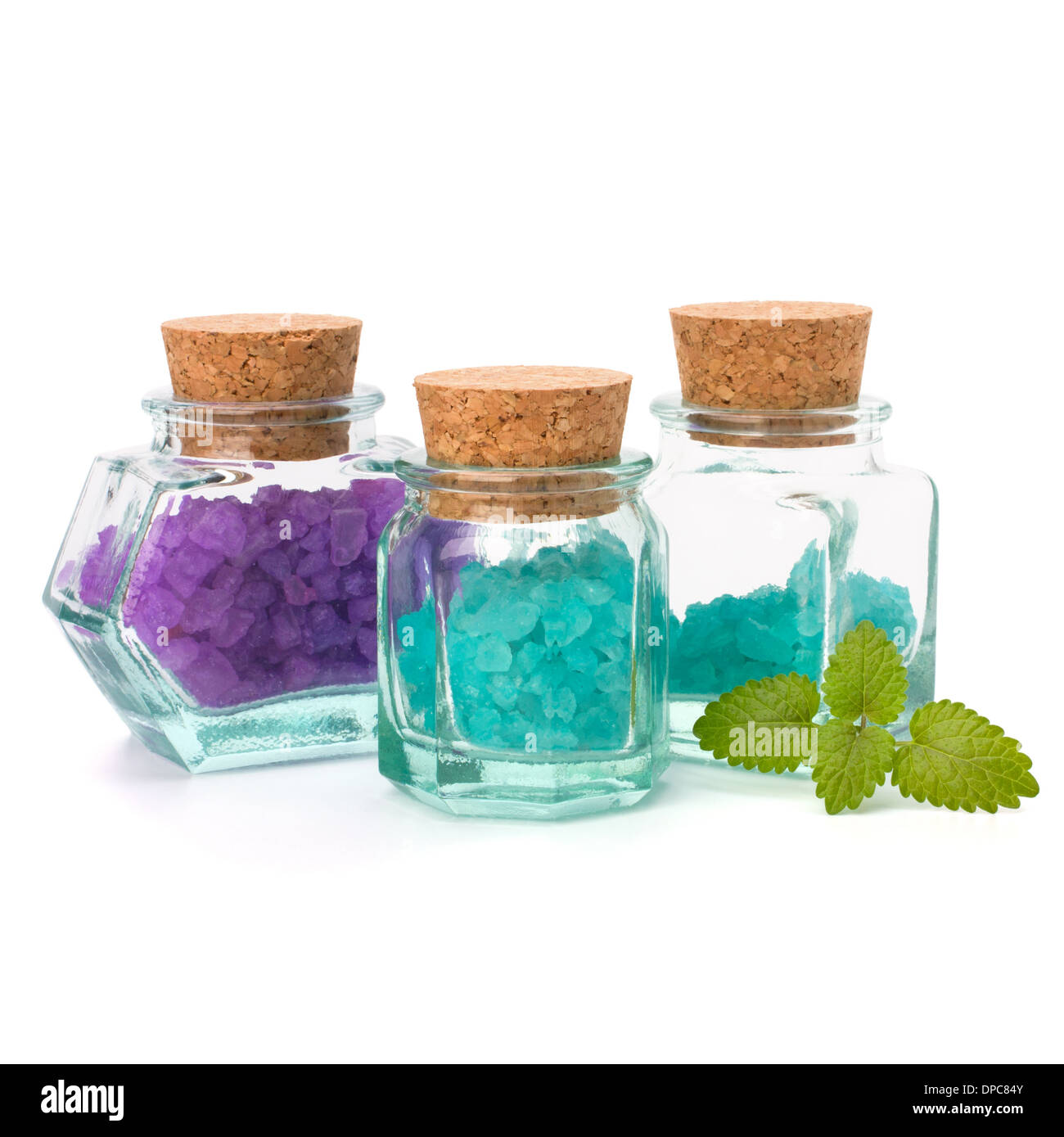 Aromatic natural mineral salt isolated on white background Stock Photo ...