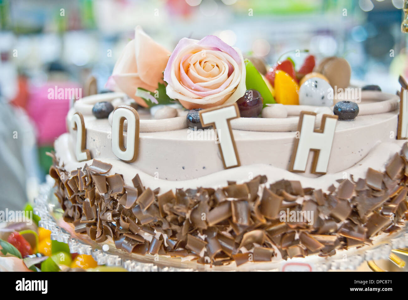Birthday cakes, pastries design Stock Photo - Alamy