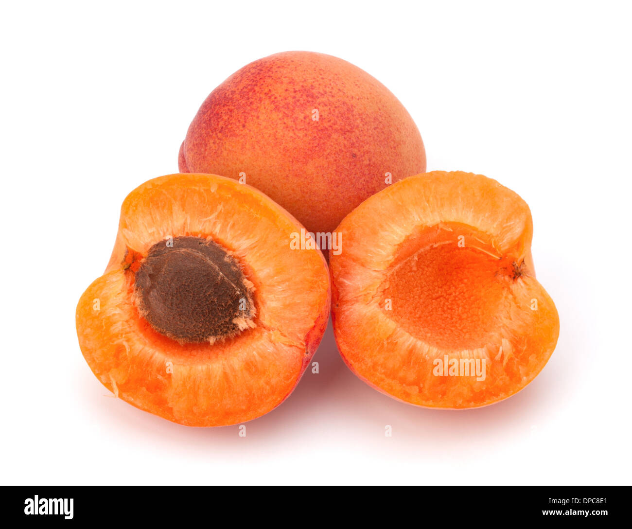Ripe apricot fruit isolated on white background Stock Photo - Alamy