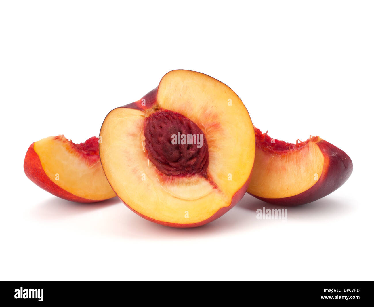 Nectarine fruit isolated on white background Stock Photo - Alamy