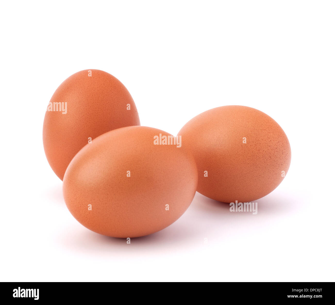 three eggs isolated on white background Stock Photo - Alamy