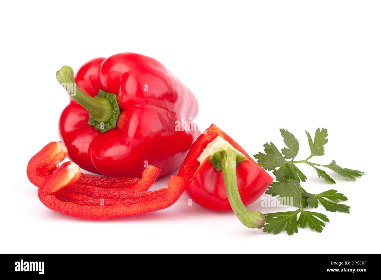 red pepper isolated on white background Stock Photo - Alamy
