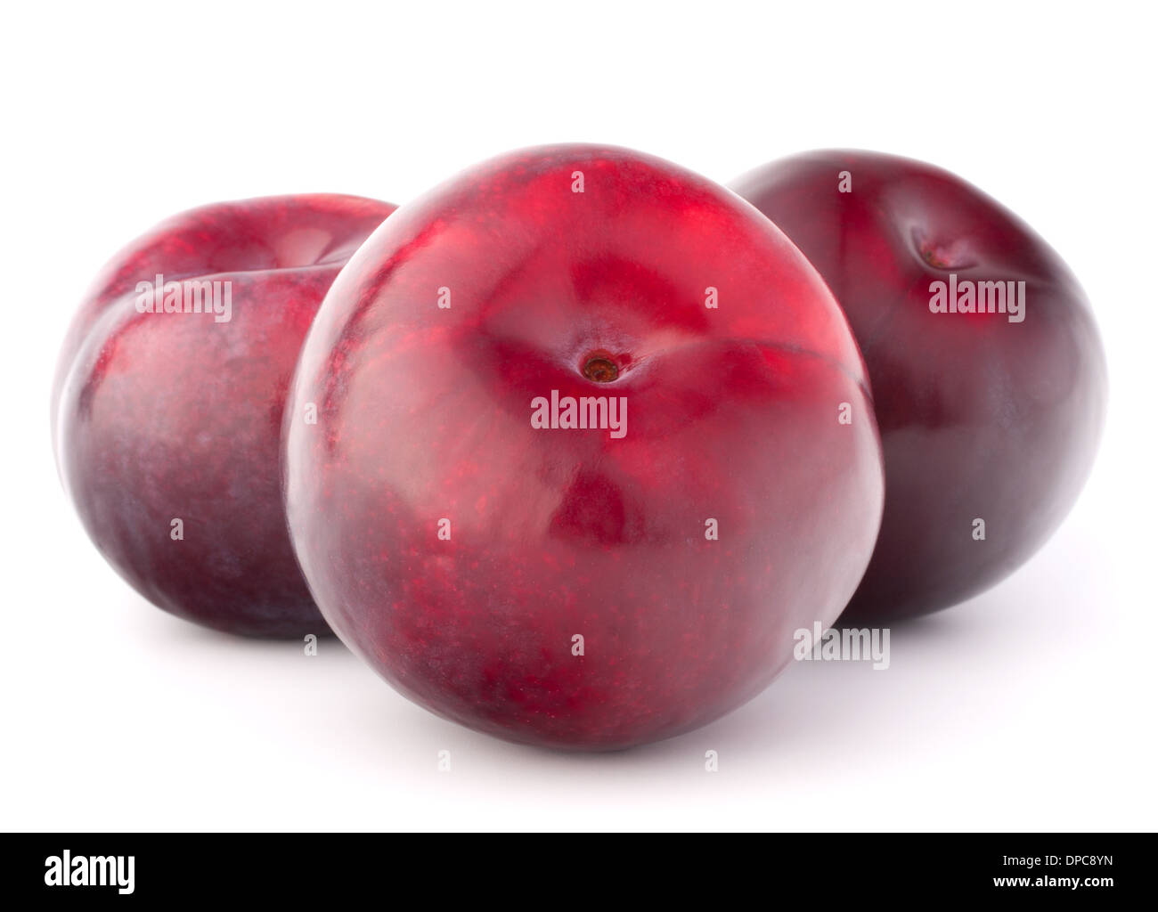 Ripe plum fruit isolated on white background cutout Stock Photo - Alamy