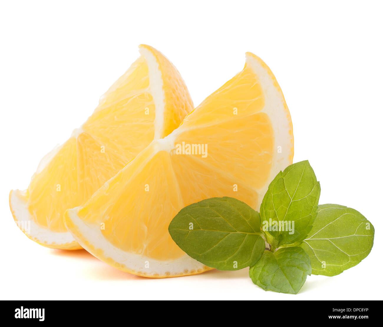 Lemon or citron citrus fruit slice isolated on white background cutout ...