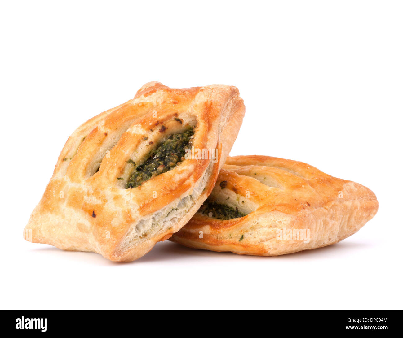 Puff pastry bun isolated on white background. Healthy patty with ...