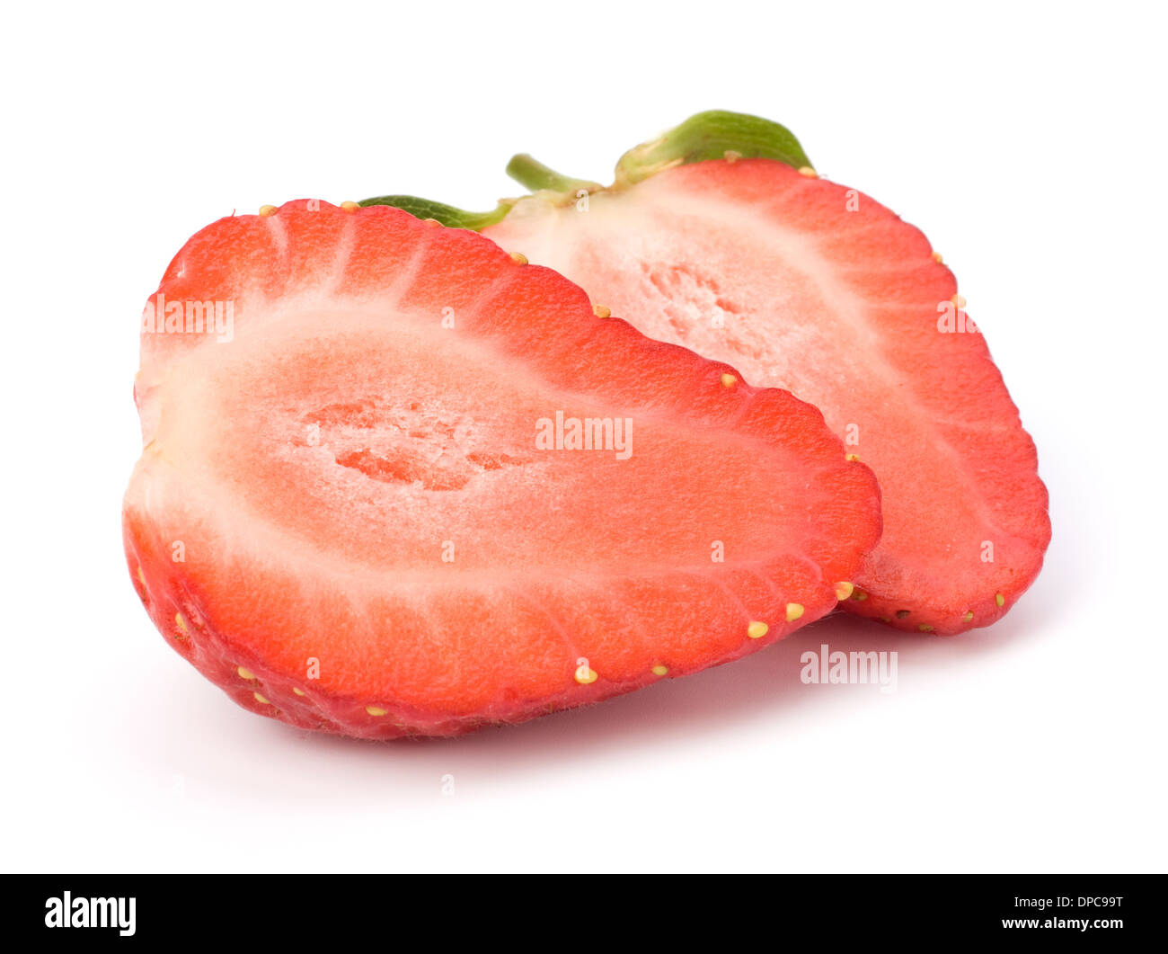 Halved strawberry isolated on white background Stock Photo - Alamy