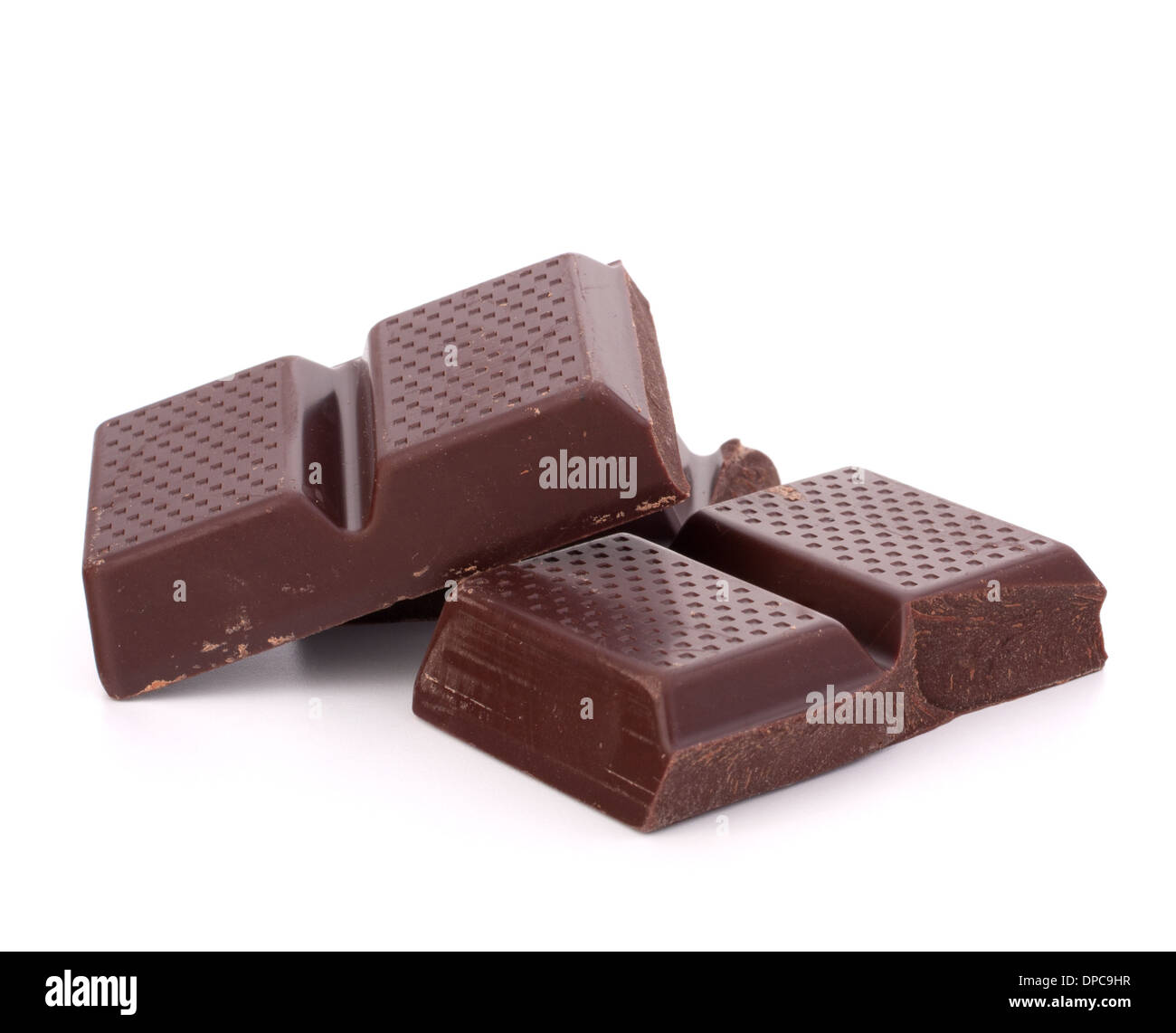 Chocolate bars stack isolated on white background Stock Photo - Alamy