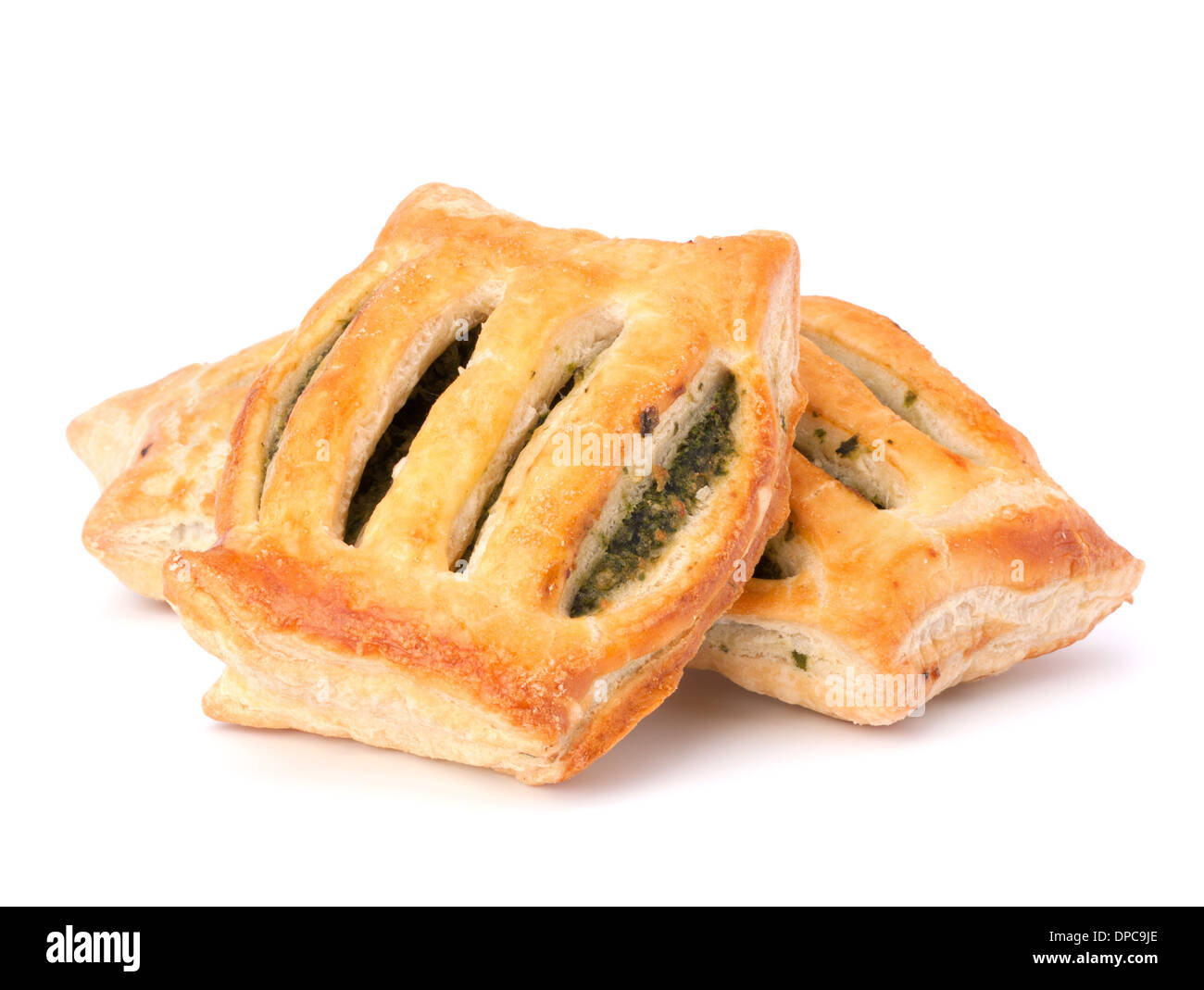 Puff pastry bun isolated on white background. Healthy patty with ...