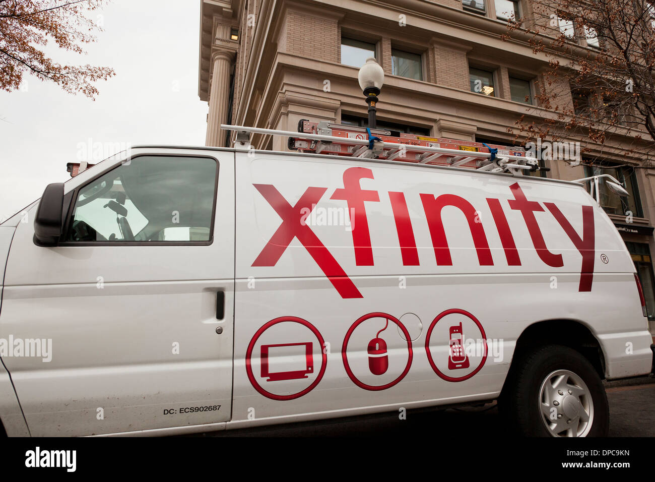 Comcast Xfinity utility work van - USA Stock Photo - Alamy