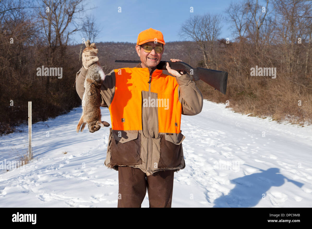 Rabbit Hunting In Winter Paintings