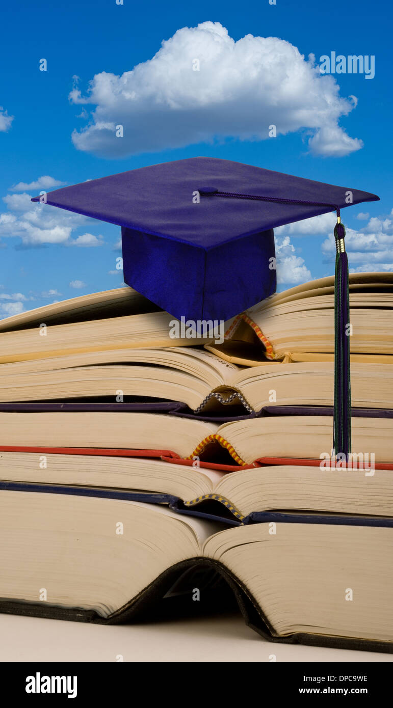 Education with books and graduation Stock Photo - Alamy