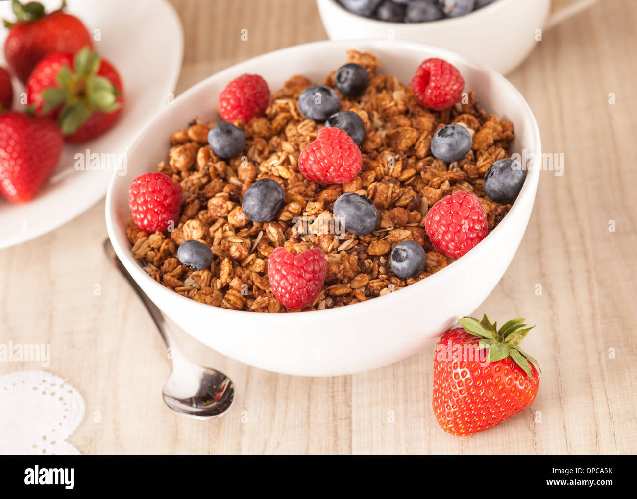 Healthy muesli fresh berries hi-res stock photography and images - Alamy