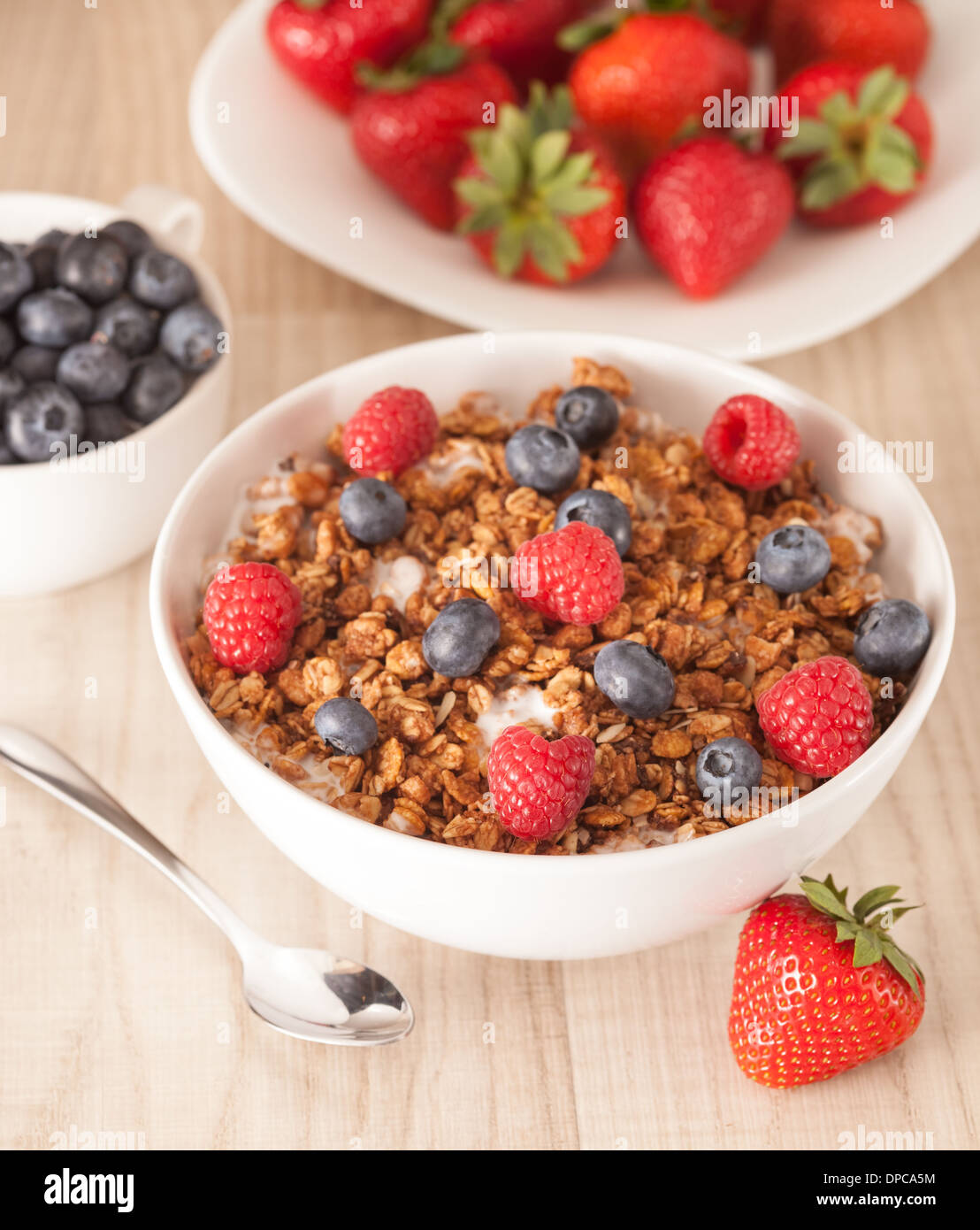 muesli with berries Stock Photo - Alamy