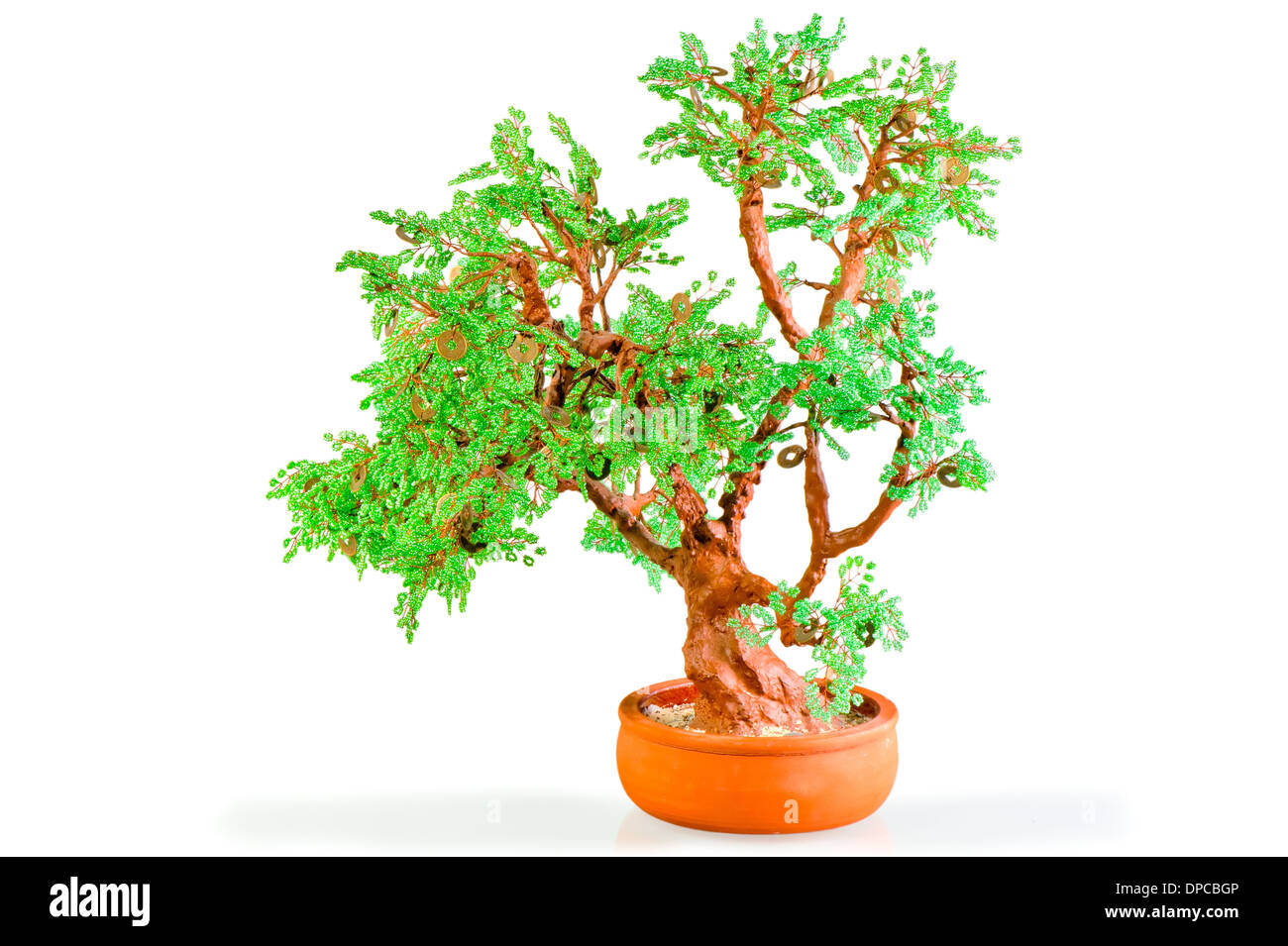 The Japanese Money Tree of beads and coins Stock Photo - Alamy