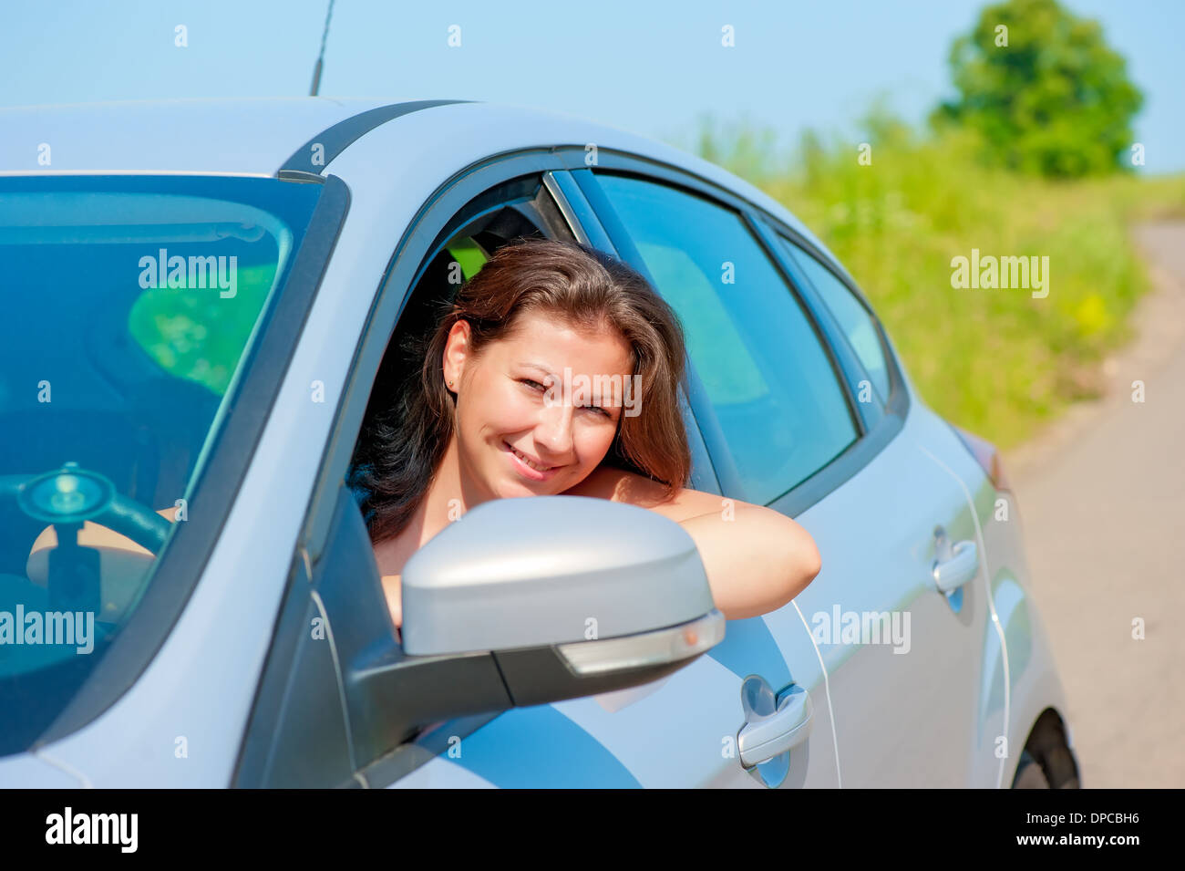 Driving with head out window hi-res stock photography and images - Alamy