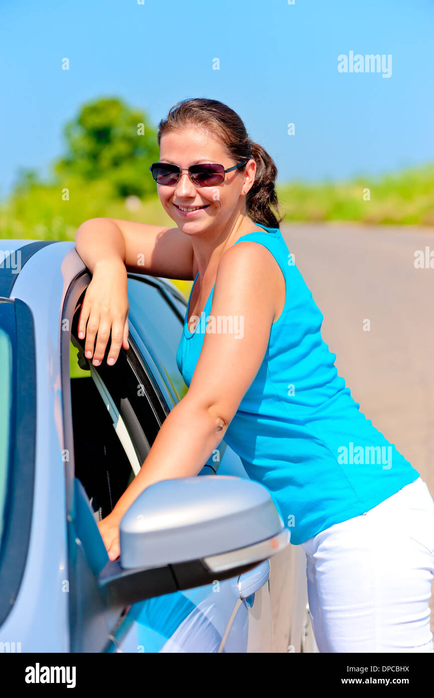 Girl standing on road hi-res stock photography and images - Alamy
