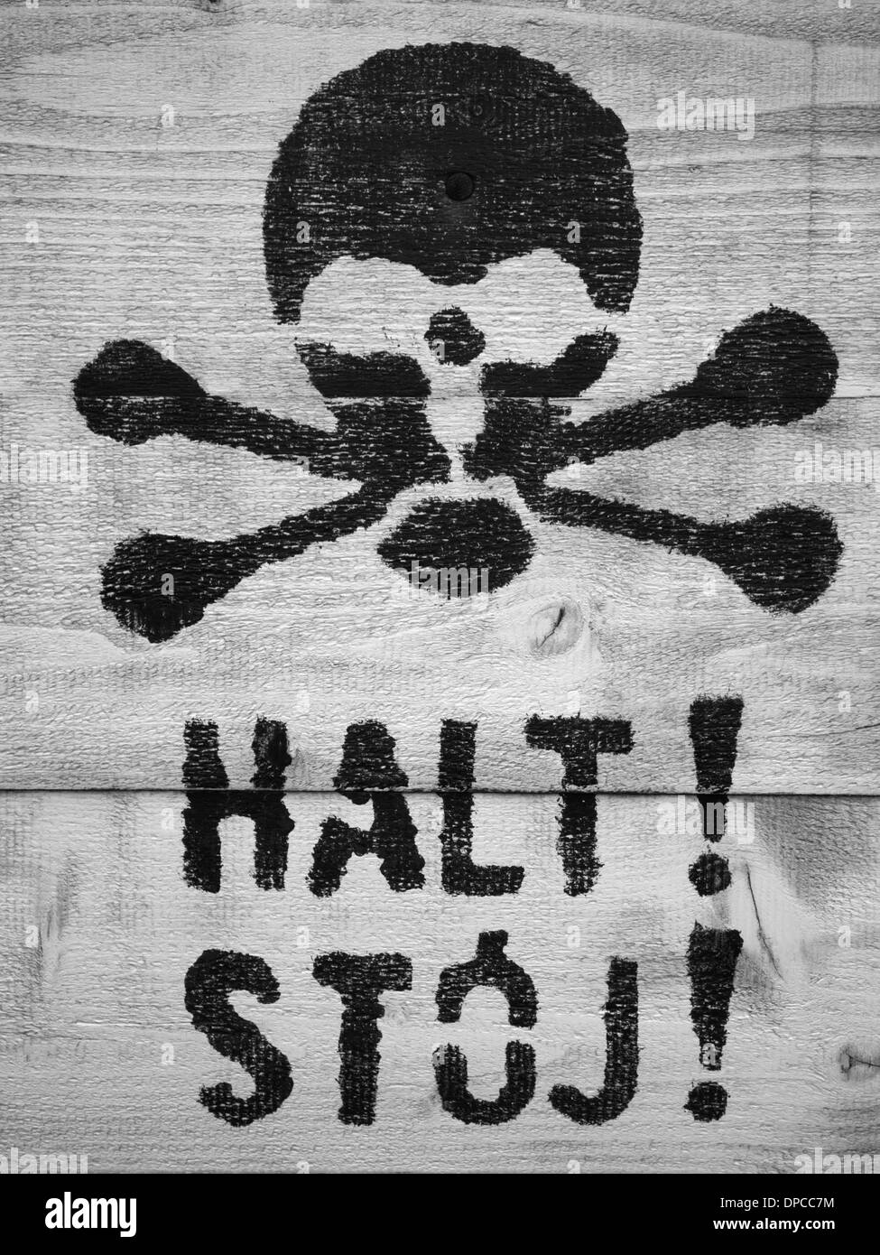 Halt german stop sign hi-res stock photography and images - Alamy