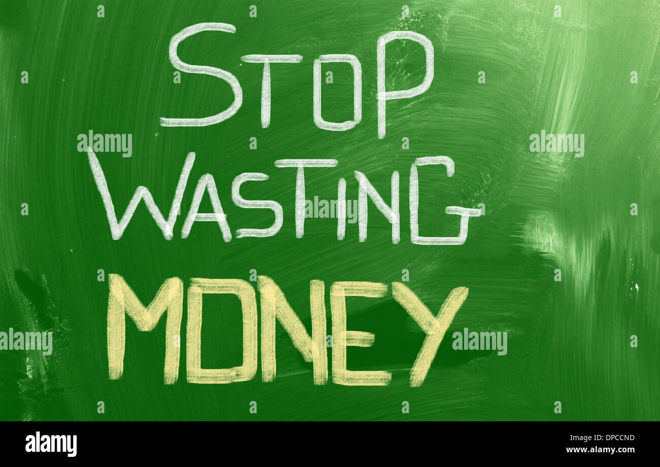 Stop Wasting Money Concept Stock Photo - Alamy
