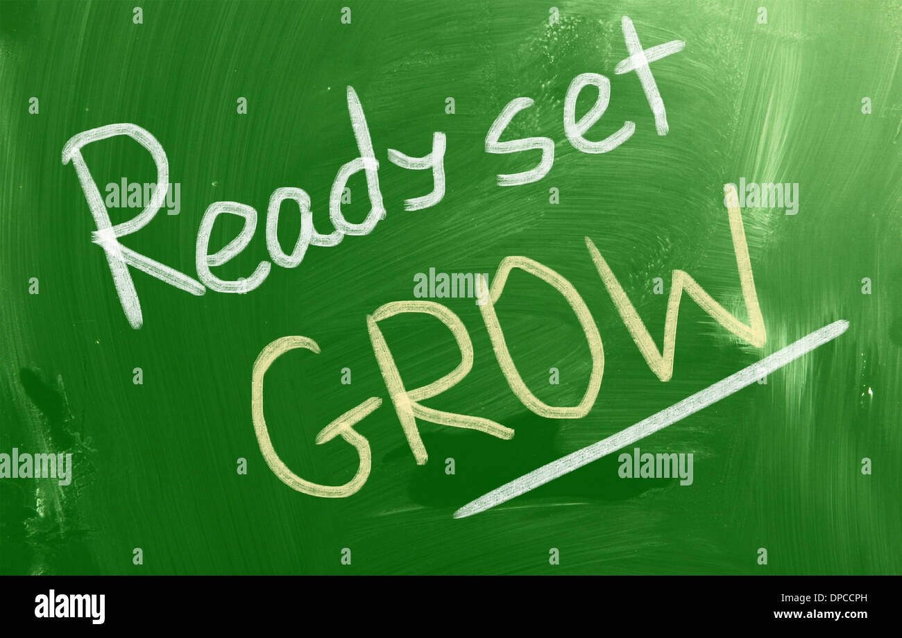 Ready Set Grow Concept Stock Photo - Alamy