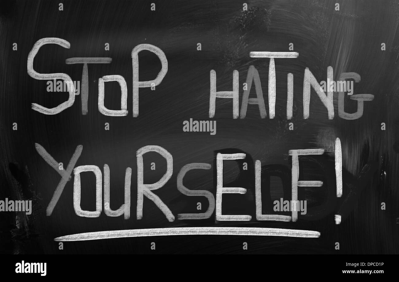 Stop Hating Yourself Concept Stock Photo - Alamy