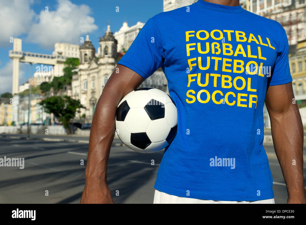 Brazilian soccer player wearing international football shirt in ...
