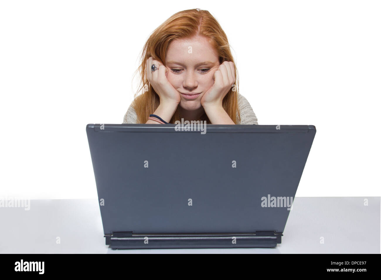 Bored teenager computer hi-res stock photography and images - Alamy