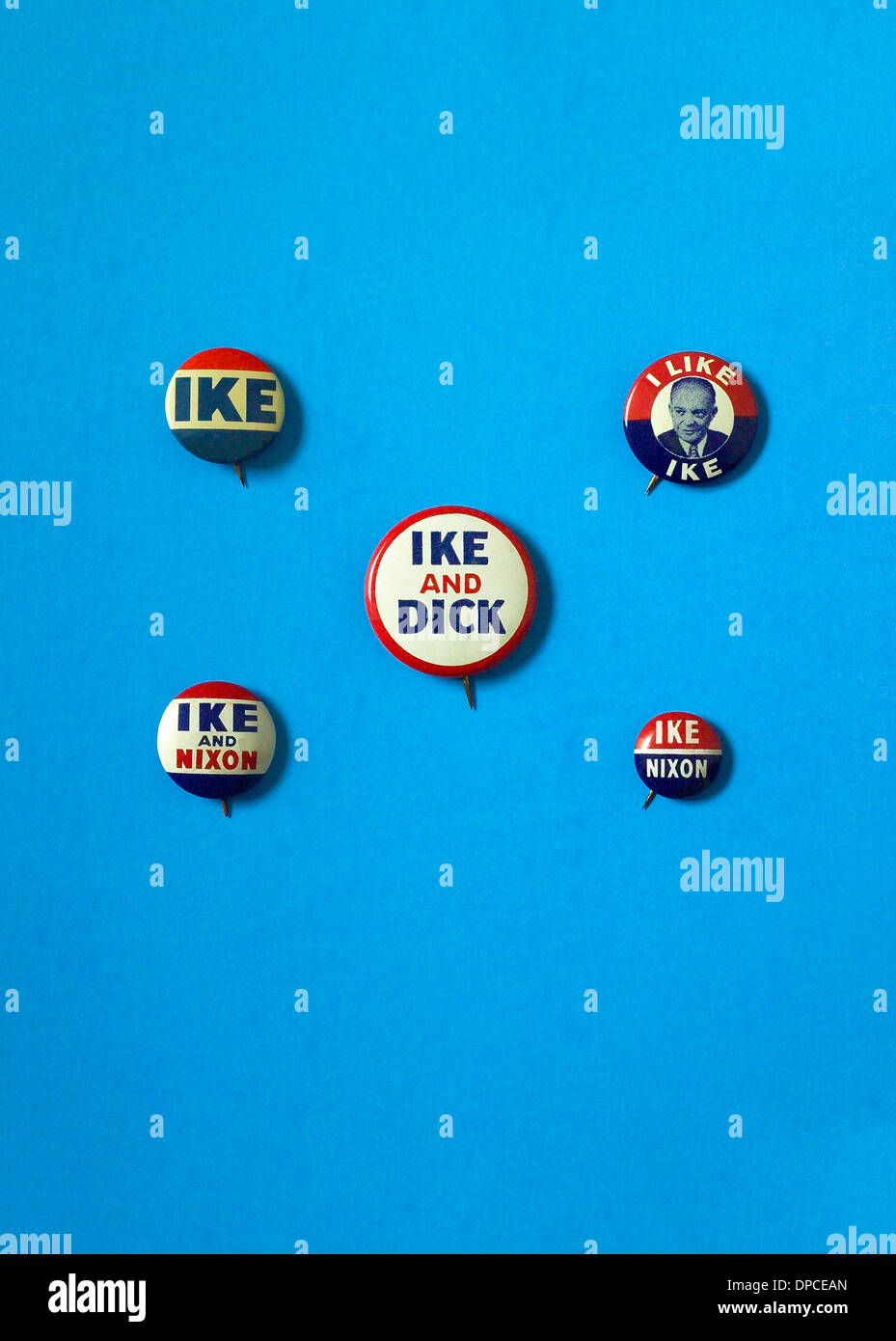 Some of the political pins worn by Republican supporters of Ike (Dwight ...
