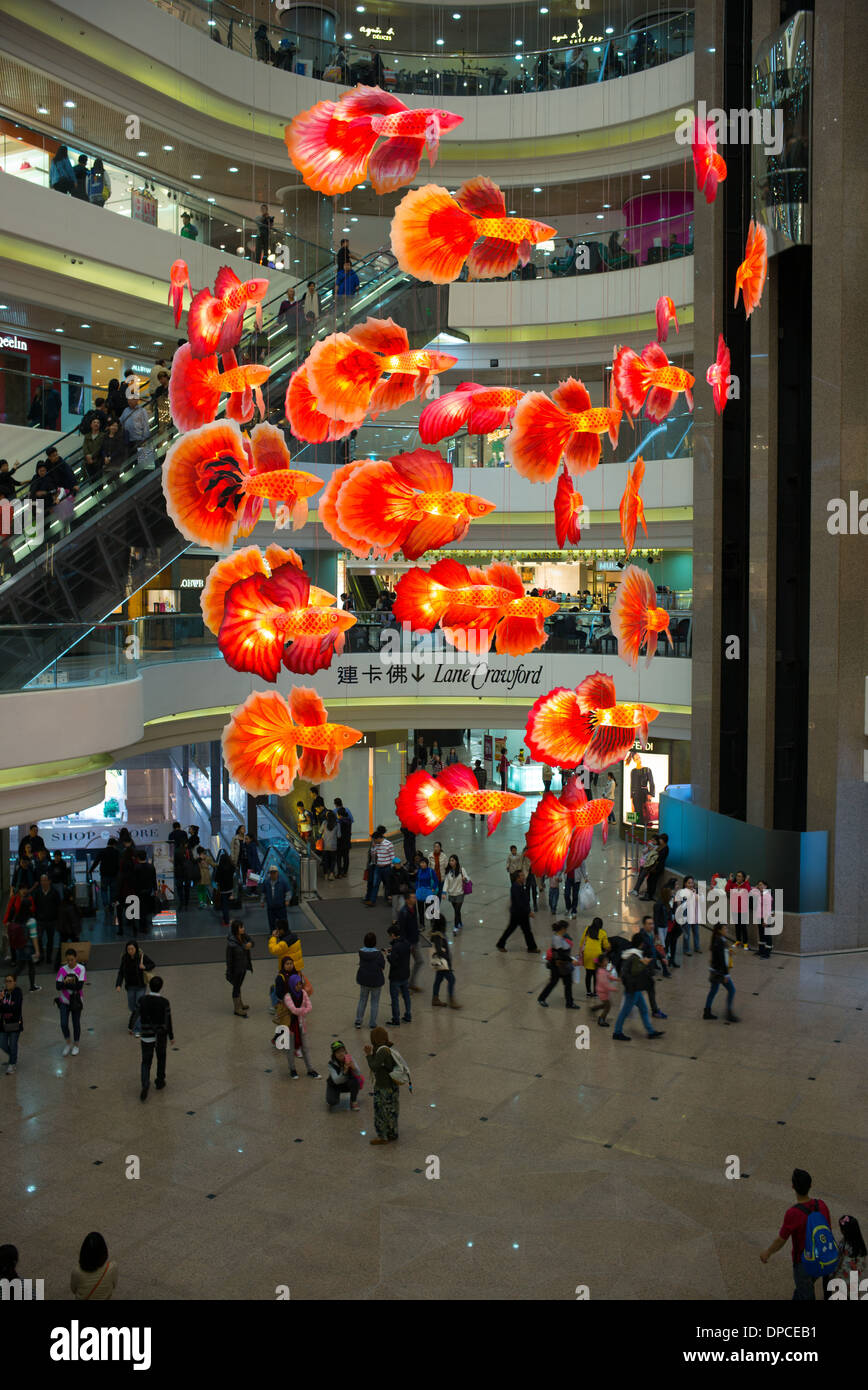 Chinese New Year decorations at the Times Square shopping centre in ...