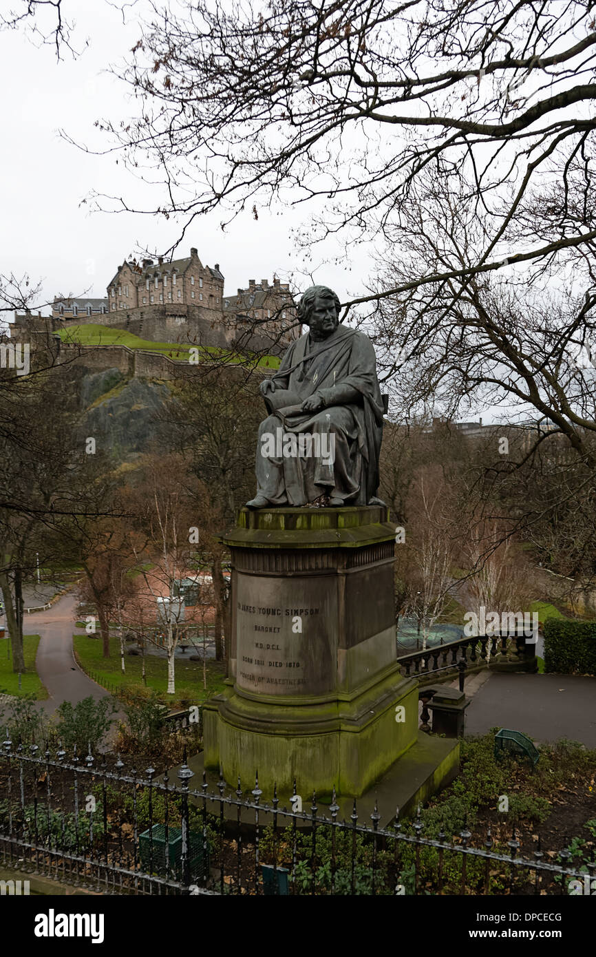Statue 1877 of James Young Simpson 1811-1879 Pioneer of Anaesthesia ...