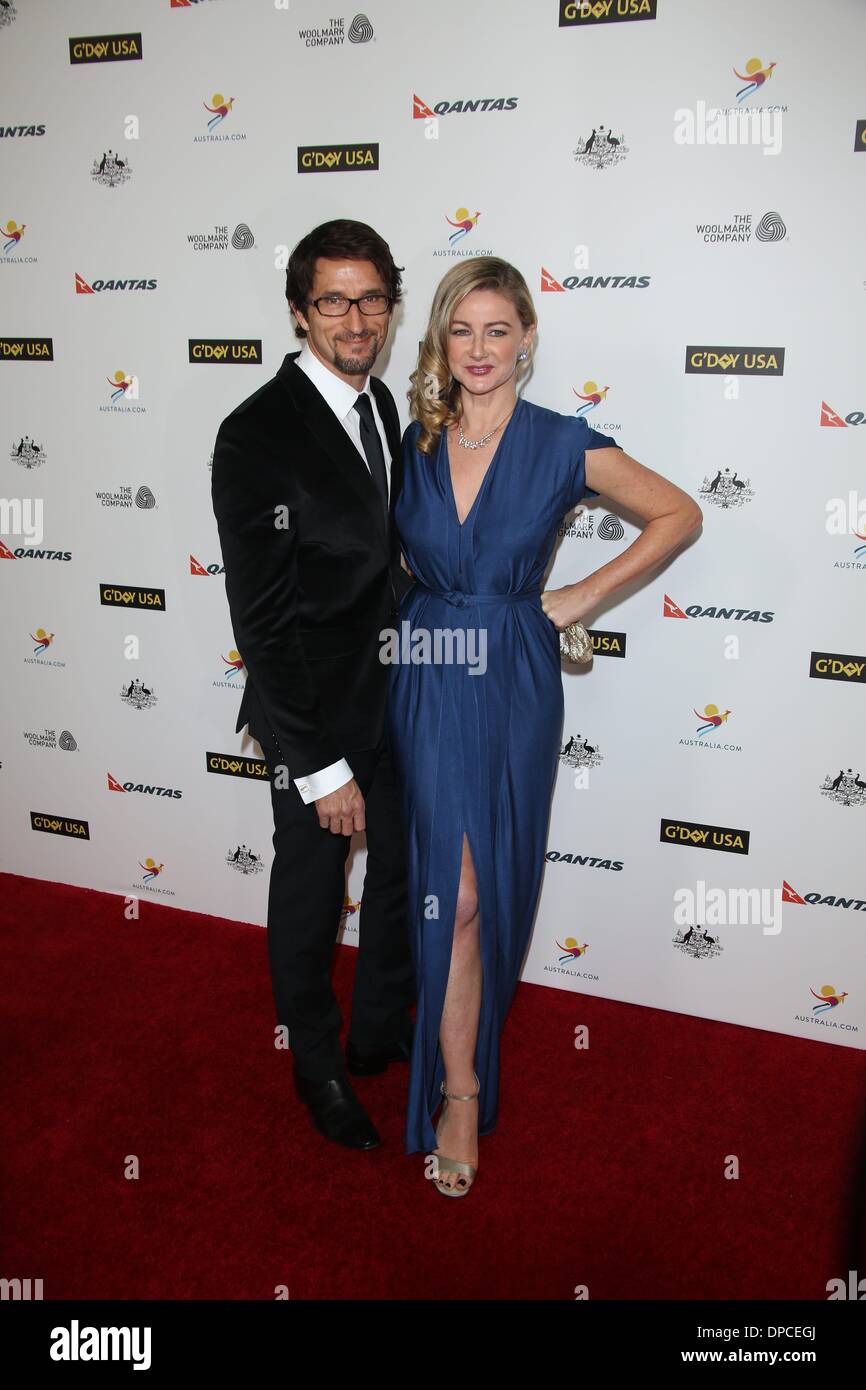 Los Angeles, USA. 11 January 2014.Australian actors Jonathan LaPaglia ...
